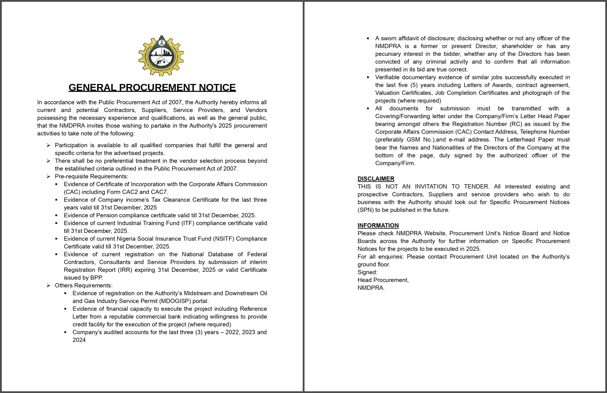 NMDPRA - Leading Oil & Gas Regulatory Authority in Nigeria | Ensuring Development through ...