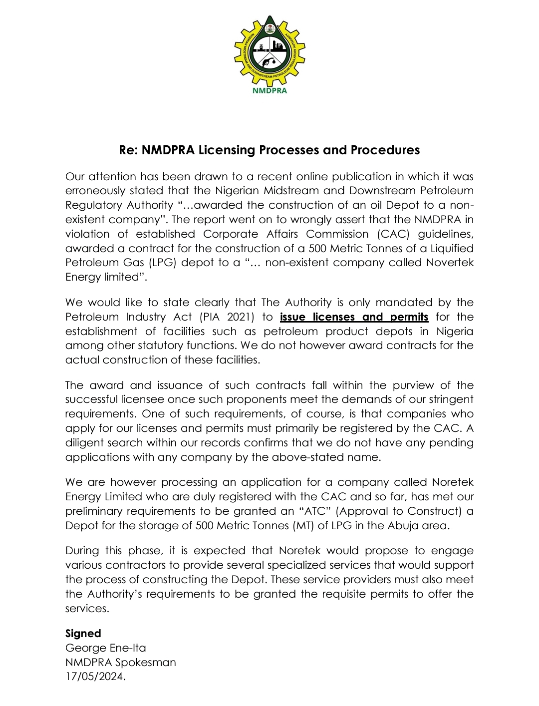NMDPRA - Leading Oil & Gas Regulatory Authority in Nigeria | Ensuring Development through ...