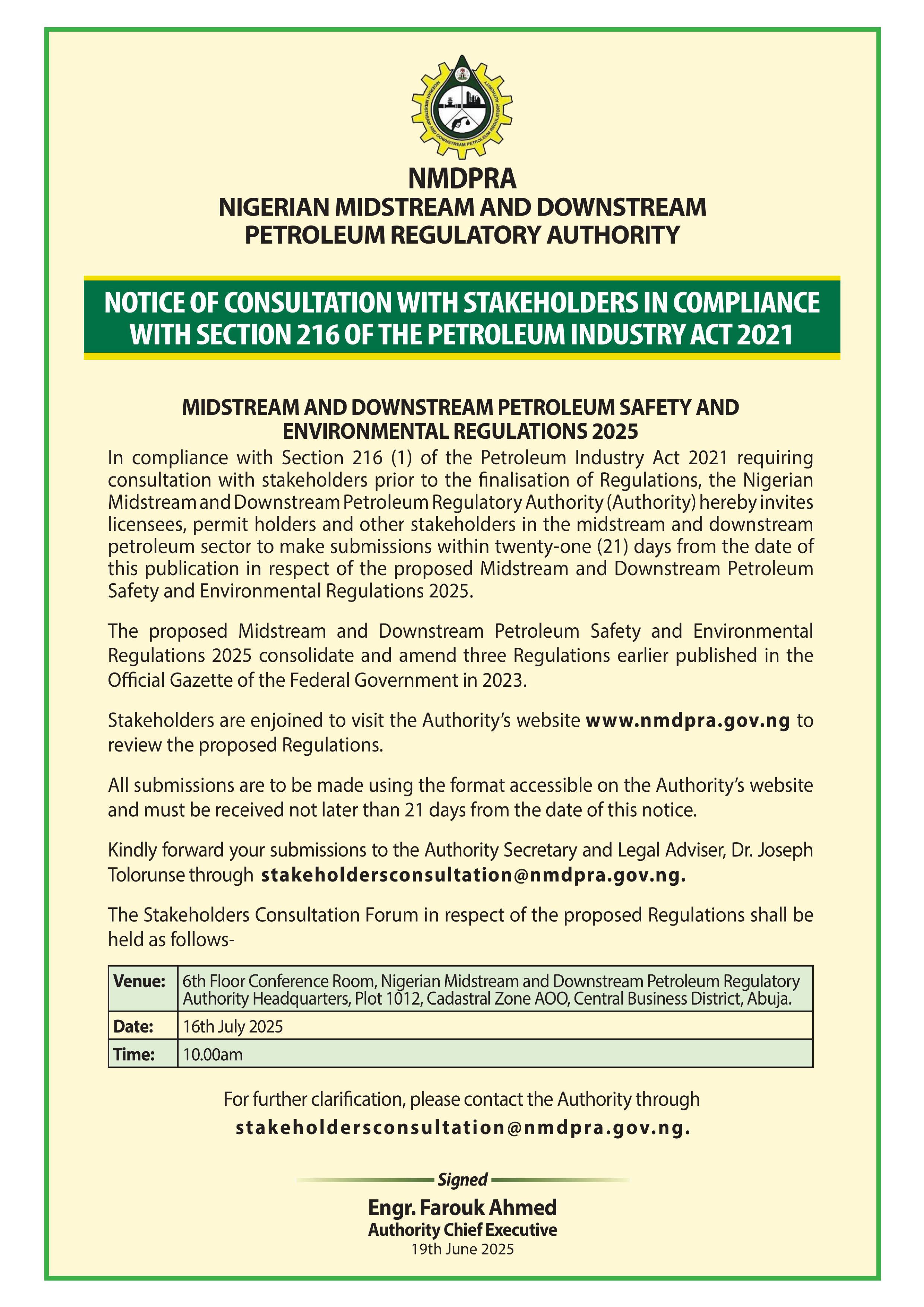 NMDPRA - Leading Oil & Gas Regulatory Authority in Nigeria | Ensuring Development through ...