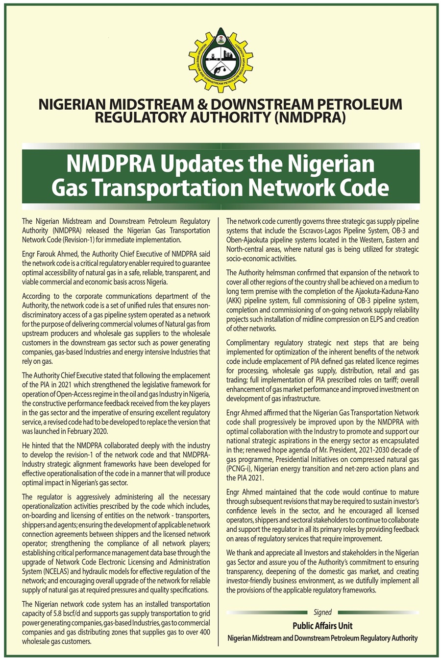 NMDPRA - Leading Oil & Gas Regulatory Authority in Nigeria | Ensuring Development through ...